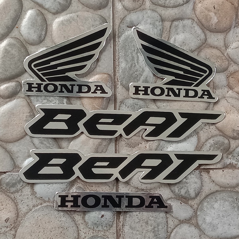 Jual stiker striping logo Honda Beat Hitam crom | Shopee Indonesia