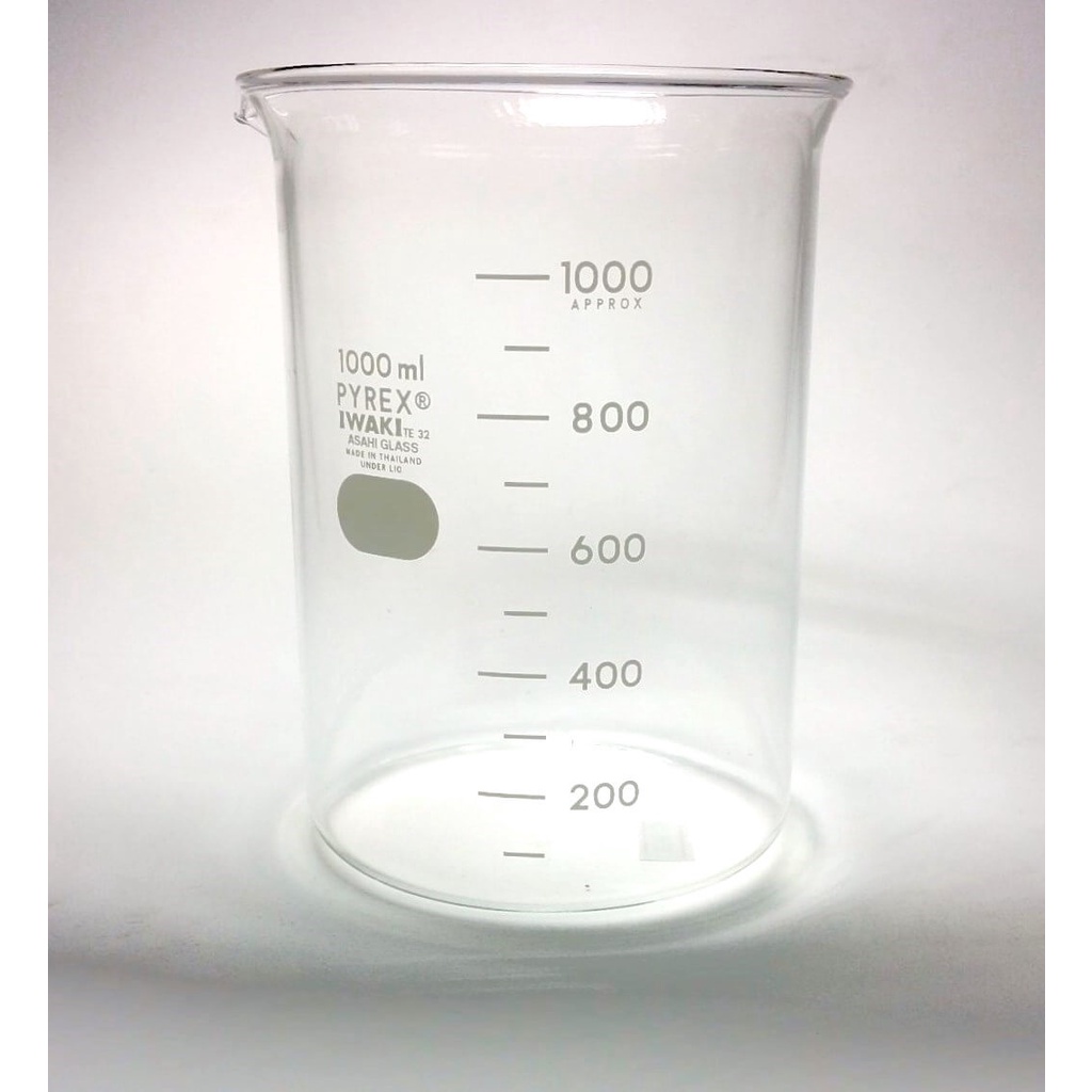 Jual Beaker Glass Iwaki 1000ml pyrex Iwaki glass | Shopee Indonesia