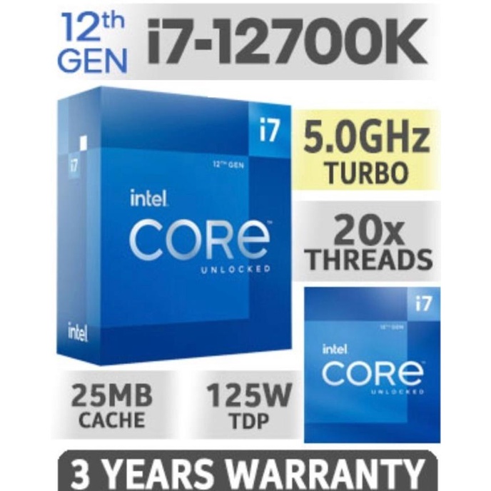 Jual Intel Core i7-12700K LGA1700 12 Core 20 Thread 12th Gen | Shopee Indonesia