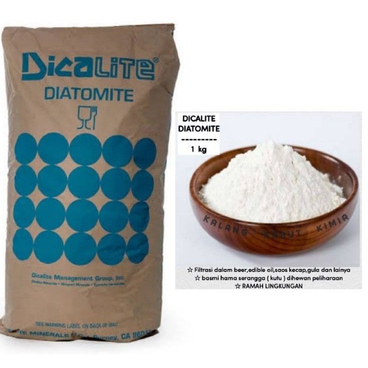 Jual Dicalite Diatomite | Dicalite Diatomite Powder | 1 Kg | Shopee ...