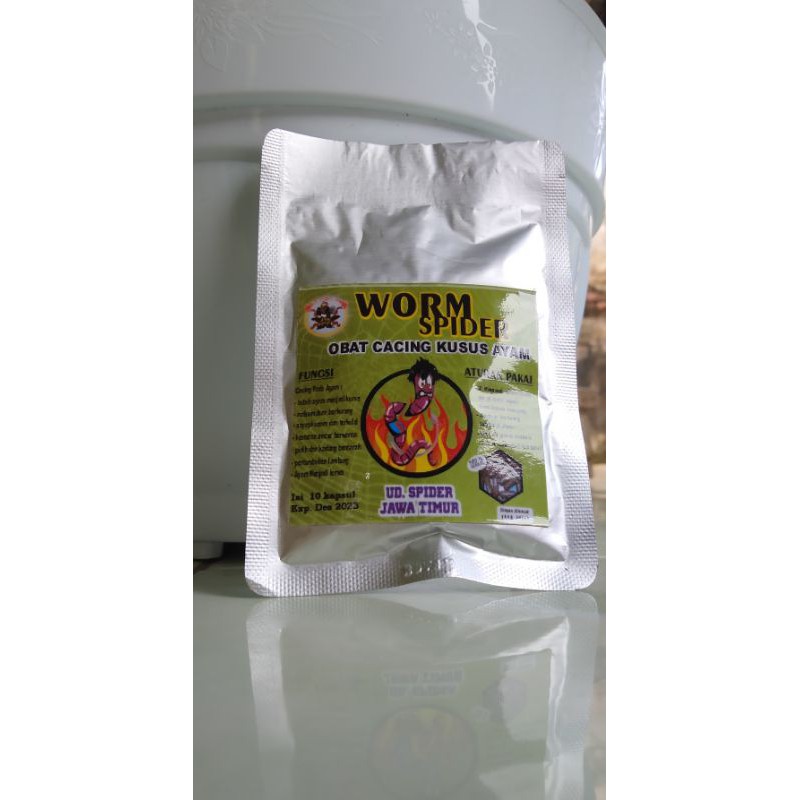 Jual isi 10 kapsul obat cacing ayam-WORM SPIDER/OBAT CACING/OBAT CACING ...