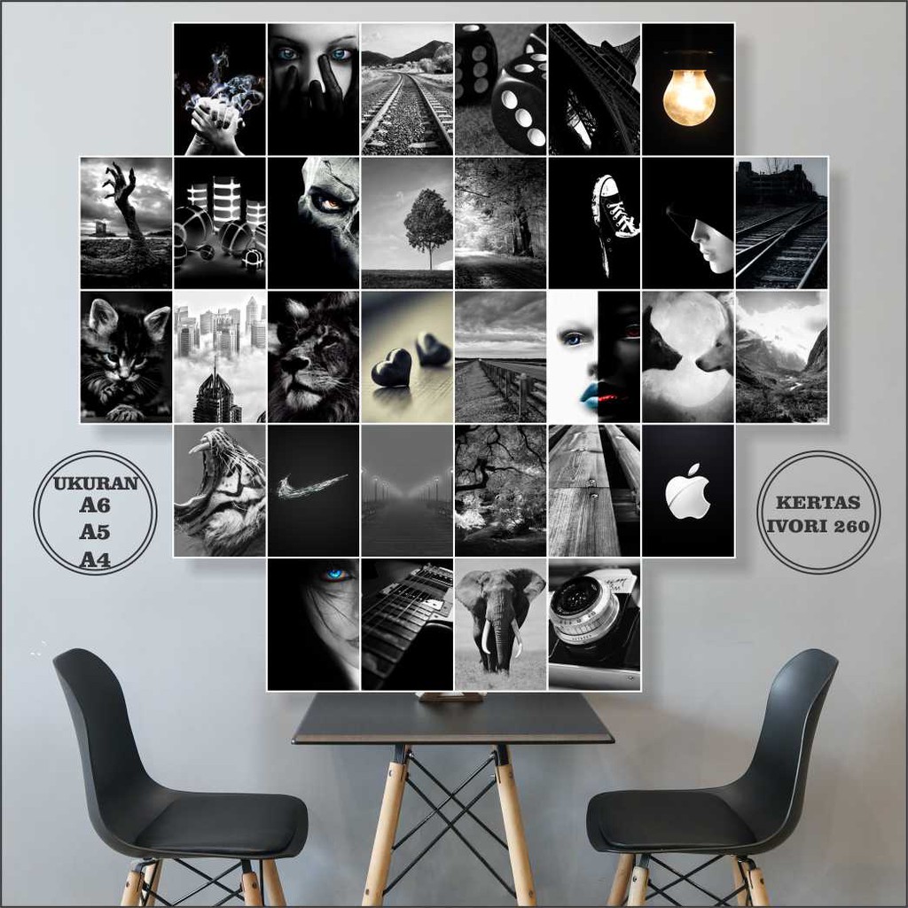 Jual Poster Dinding Aesthetic Tema Black2 Poster Aesthetic Kamar Poster ...