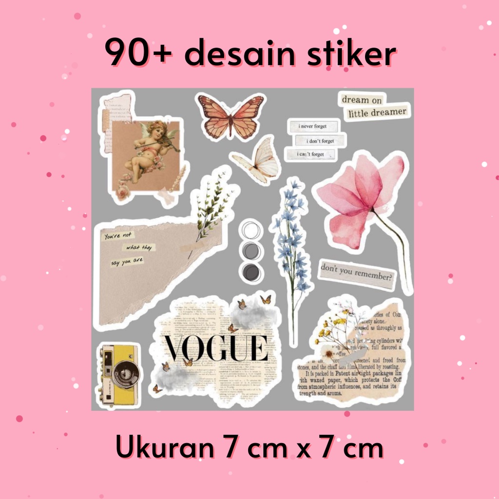 Jual Sticker Aesthetic / Stiker Estetik 7x7 cm / Stiker Murah / Stiker ...