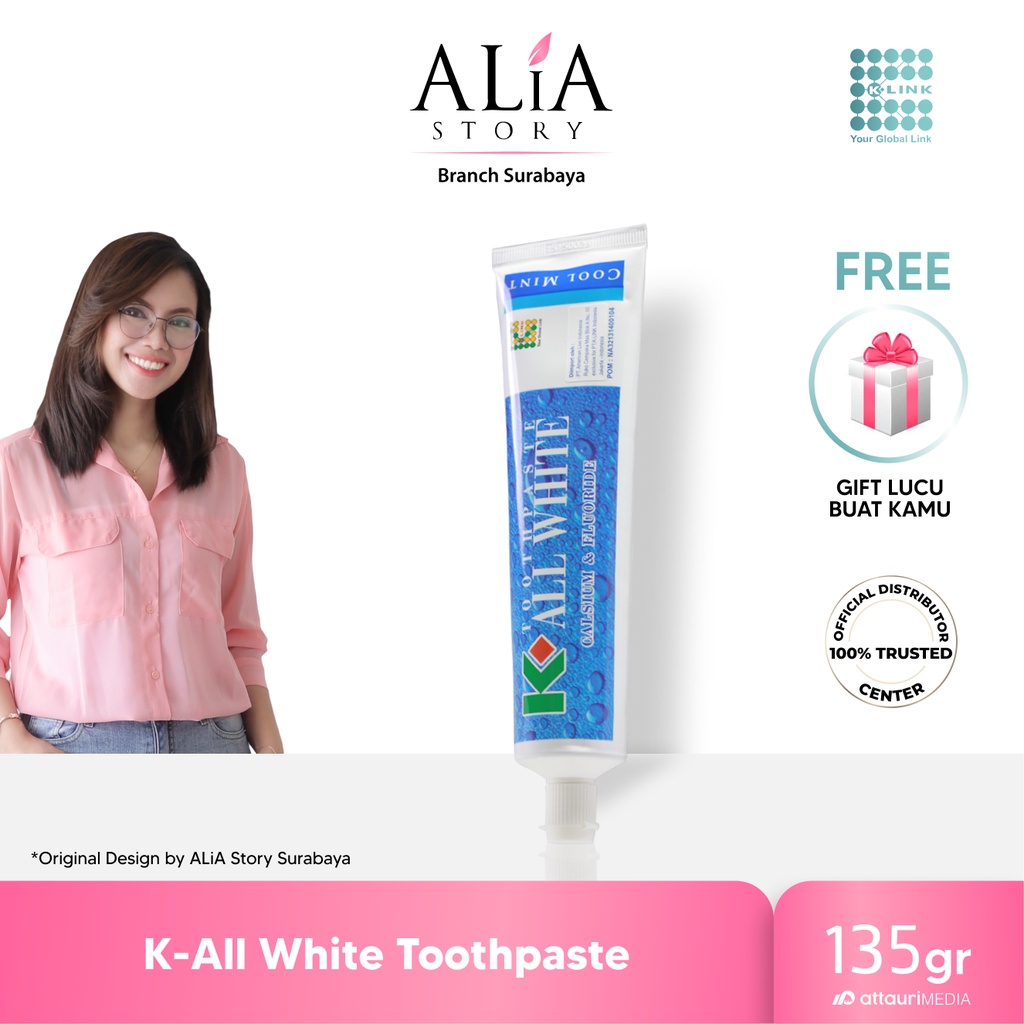 Jual Pasta Gigi K-All White Toothpaste 175 gr BPOM Menyegarkan Nafas & Menjadikan Mulut Terasa ...