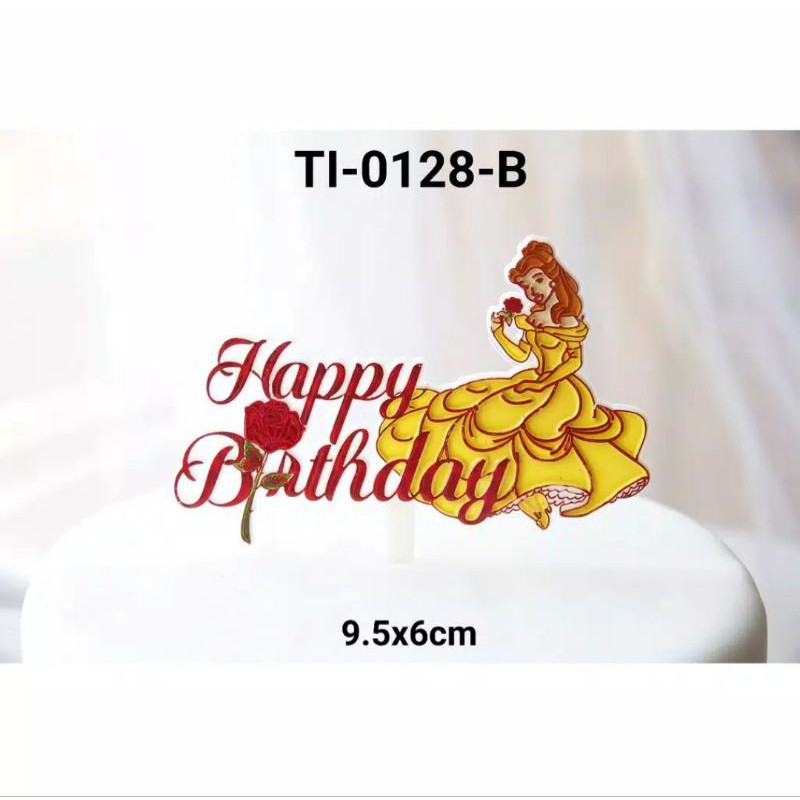 Jual CAKE TOPPER HIASAN KUE ULANG TAHUN HAPPY BIRTHDAY HBD BEAUTY AND ...