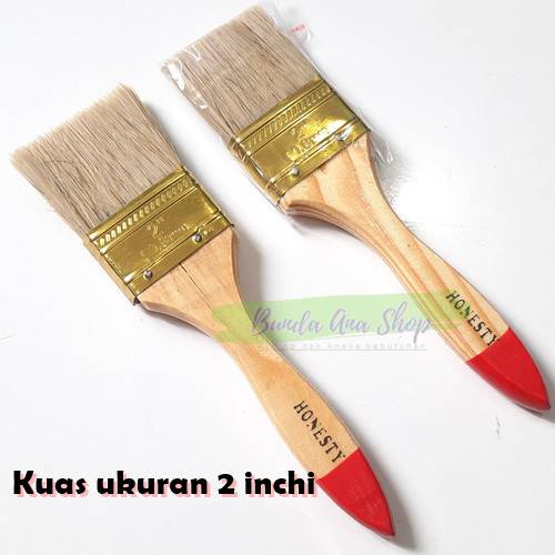 Jual Kuas Cat Tembok Besi Kayu ukuran 2" Kuas gagang kayu ukuran 2 ...