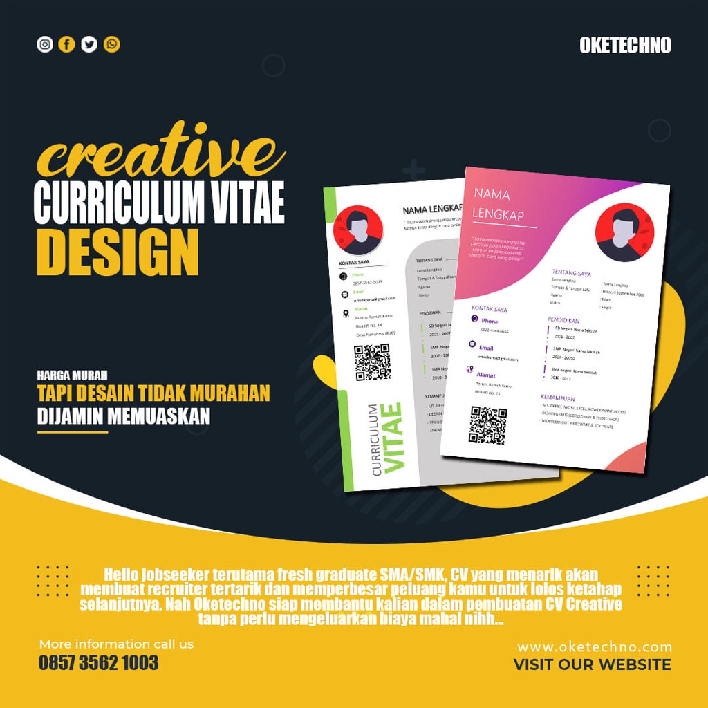 Jual Jasa Pembuatan CV SMK/SMA Dengan Barcode | Shopee Indonesia