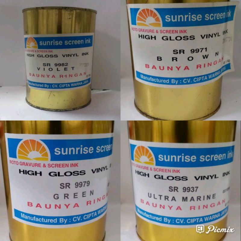 Jual PVC Tinta Sablon Sunrise 1kg (Khusus Jawa) | Shopee Indonesia
