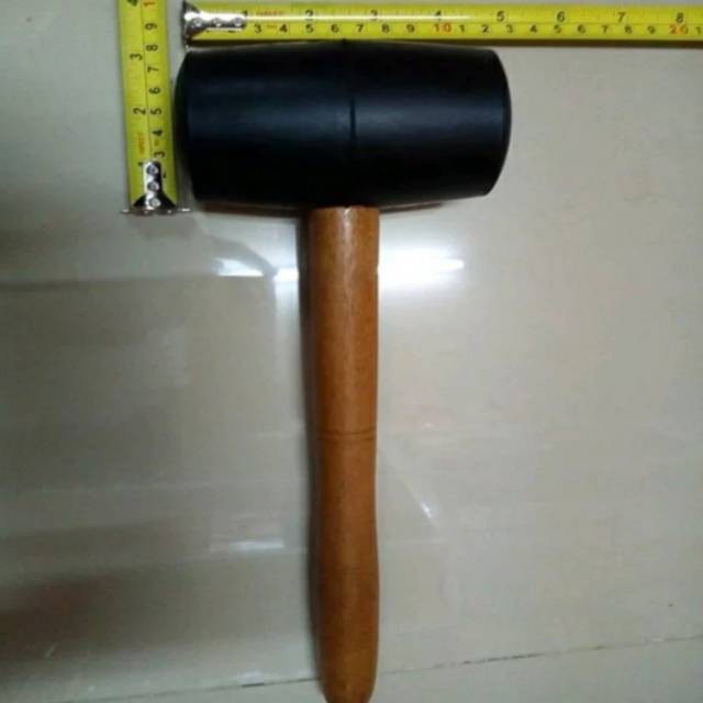 Jual palu karet besar / palu karet hitam 500 gram / palu untuk keramik ...