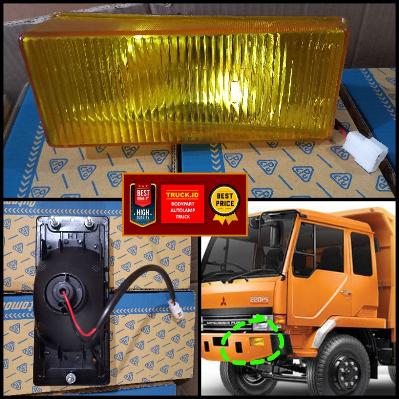 Jual LAMPU KABUT BEMPER FOG LAMP FUSO FIGHTER GENJO 190 220 RH atau LH ...