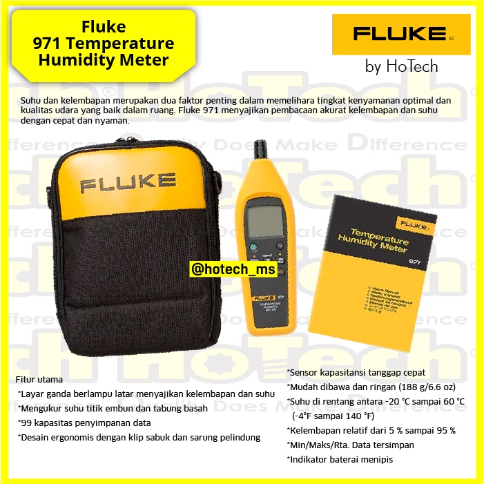 Jual Fluke 971 Temperature Humidity Meter | Fluke 971 | Shopee Indonesia