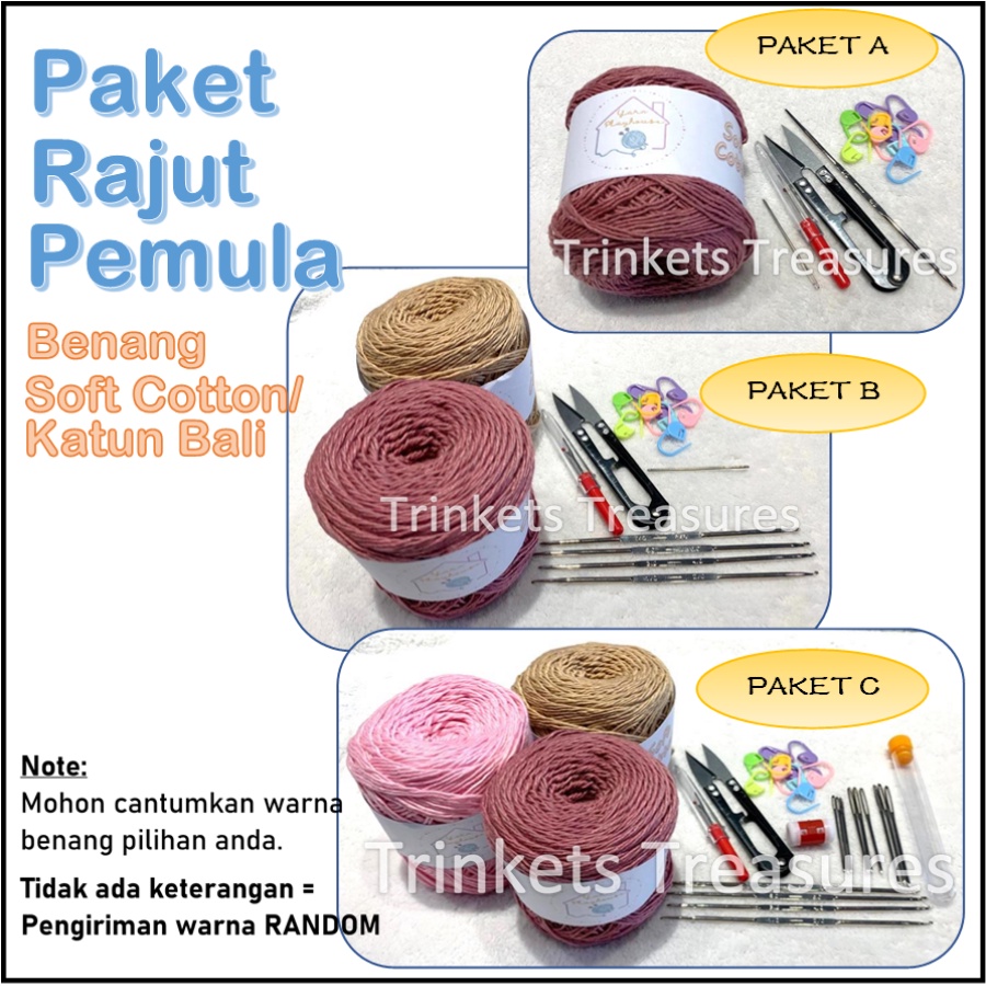Jual Paket Rajut Crochet Super Murah Meriah murmer benang lokal ...