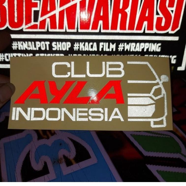 Jual Sticker mobil Ayla Club CLUB AYLA INDONESIA AGYA CLUB INDONESIA ...
