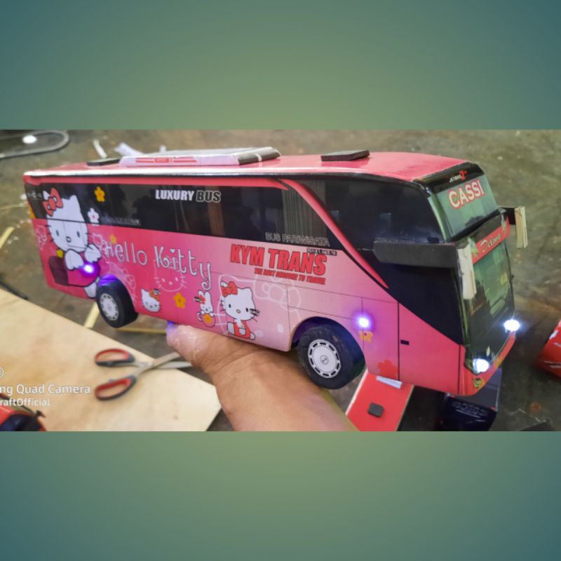 Jual Miniatur Bus Kym Trans Hello Kitty Miniatur Bis Mobil Mainan ...