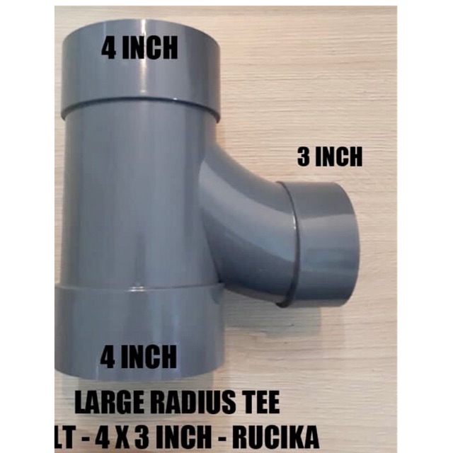 Jual LARGE RADIUS TEE | TEE Y 90 DERAJAT D PVC PIPA PRALON AIR 4” x 3” RUCIKA | Shopee Indonesia