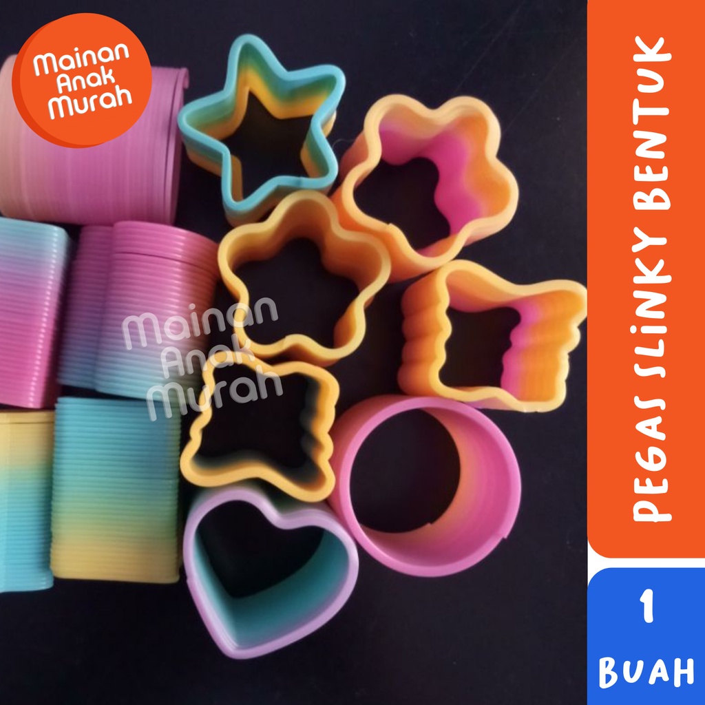Jual Per Pegas Mini Bentuk Geometri / Slinky Rainbow Pelangi | Shopee ...