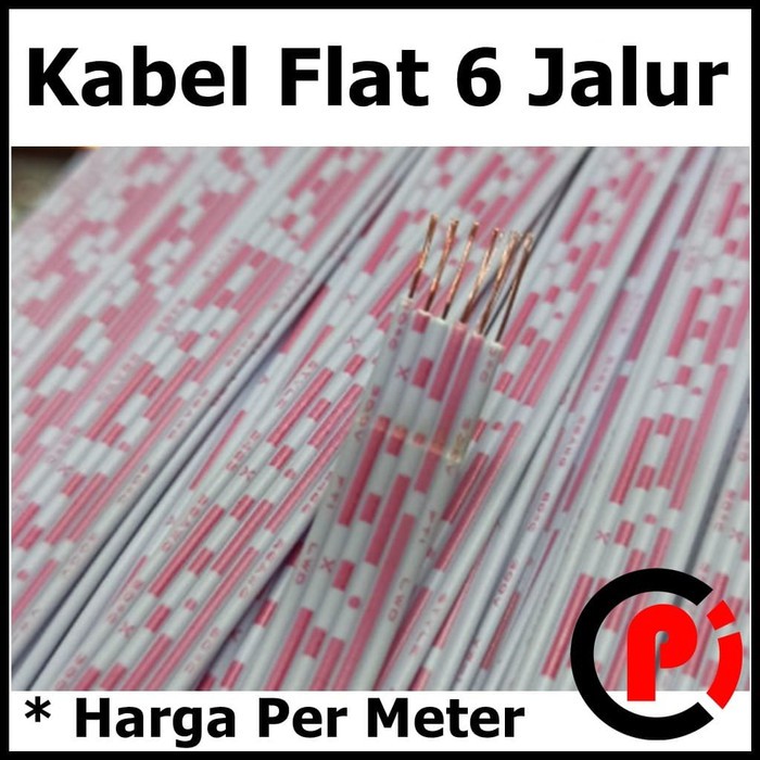 Jual Kabel Flat 6 Jalur 6P Pin Per Meter | Shopee Indonesia