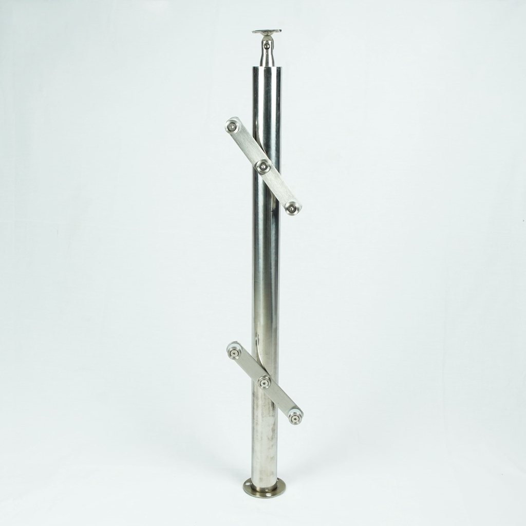 Jual Tiang Railing Tangga Minimalis Pipa untuk Kaca Tebal dan Good ...