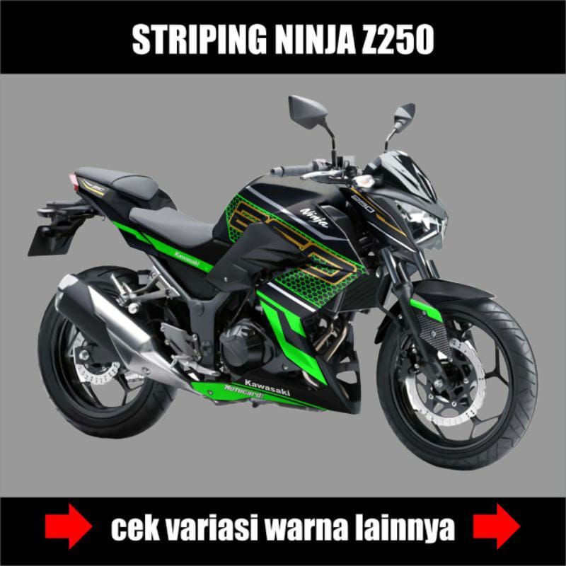 Jual STRIPING KAWASKI NINJA Z250 DECAL STICKER LIST VARIASI NINJA Z250 ...
