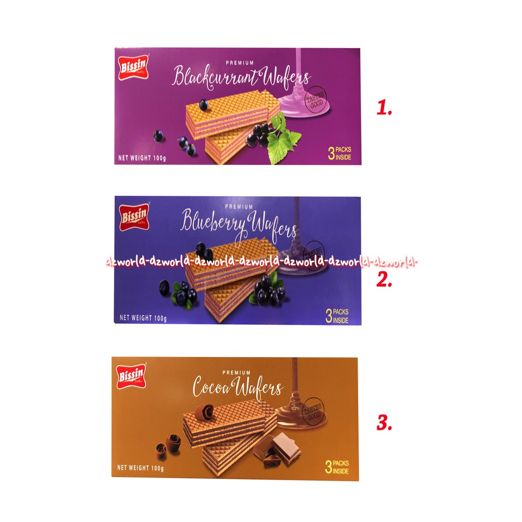 Jual Bissin Blackcurreant Wafes Premium 100gr Biskuit Wafer Rasa ...