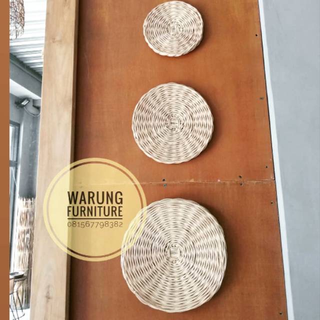 Jual Hiasan dinding Rotan | Rattan Wall decoration | Tatakan ...