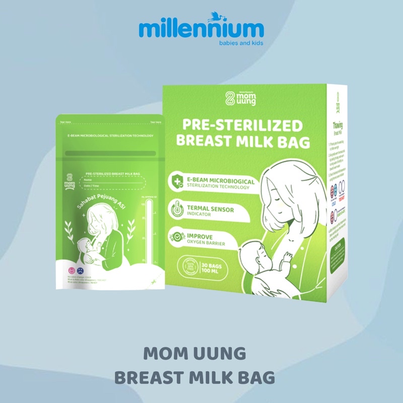 Jual ASI BAG MOM UUNG Pre-sterilized Breast Milk Bag 100ml | Shopee Indonesia