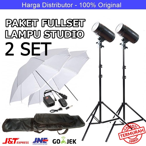 Jual Paket 2 SET Lampu Studio 250w Licht Chrome 250 - Payung Foto ...