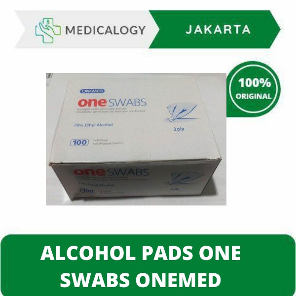 Jual ONE SWAB Alcohol Swab Onemed 2 ply Kapas Tisu Tissue Alkohol Pads ...