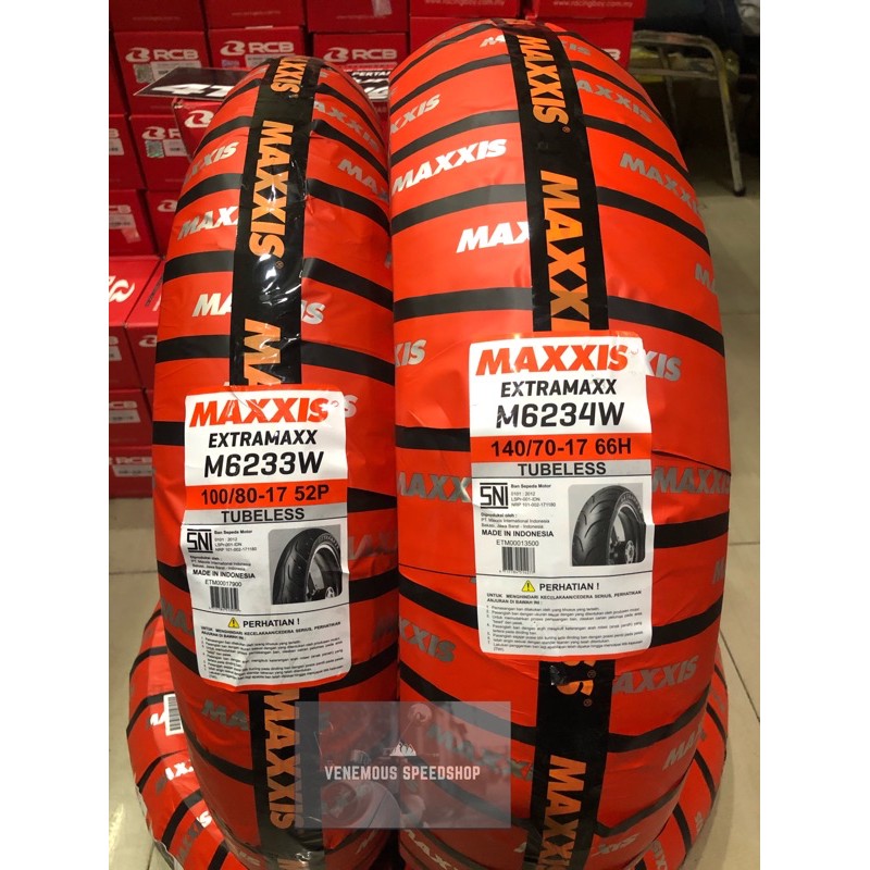 Jual Ban Maxxis Extramaxx Ukuran 100/80-17 dan 140/70-17 (Tubeless ...