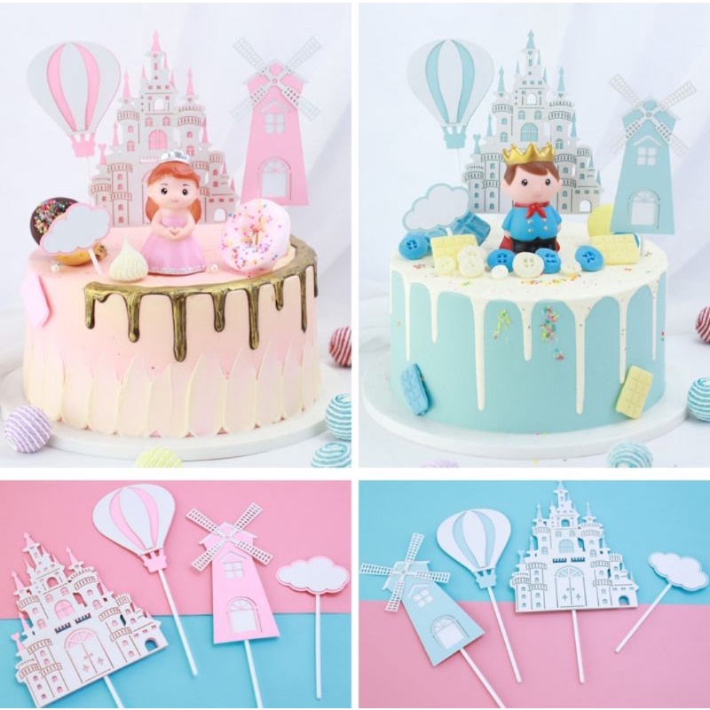 Jual 1set topper istana/topper prince/topper princess/ topper elsa ...