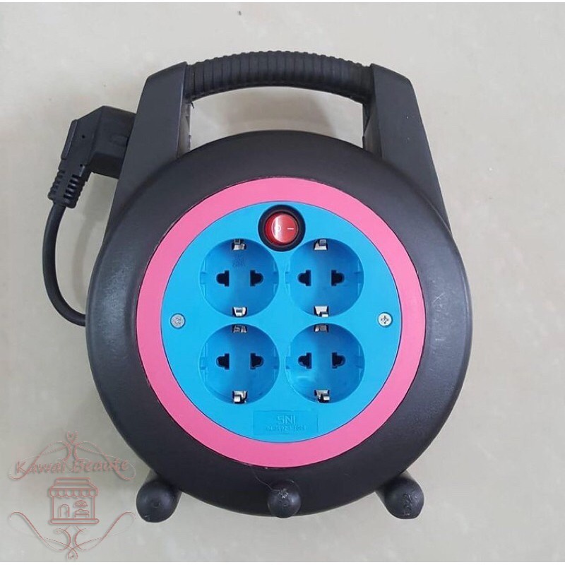 Jual OKKA Kabel Box Switch 10M /15M/ 20M Kabel Roll Travel Hitam ...