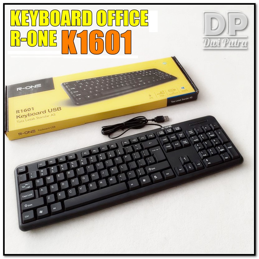 Jual KEYBOARD R-ONE R1601 OFFICE // USB US LAYOUT KEYBORD KANTOR ...