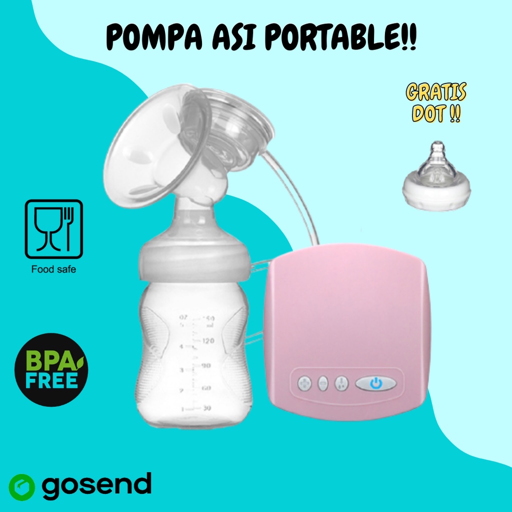 Jual Pompa ASI Dengan Dot dan Botol Susu / Pompa ASI Elektrik Otomatis Milk Breast Pump 150ml ...
