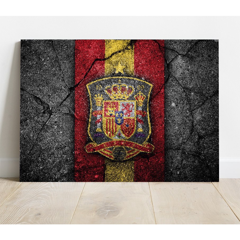 Jual Poster Spain FC Spanyol Logo Football Club Sepak Bola Dekorasi ...
