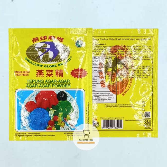 Jual Swallow Agar Agar Transparan Putih Bening Cap Wallet Bubuk ...