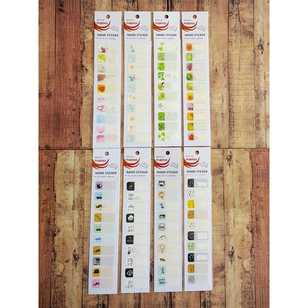 Jual Name Sticker Phoenix SN10-43 - Sticky Name - Label Nama | Shopee ...