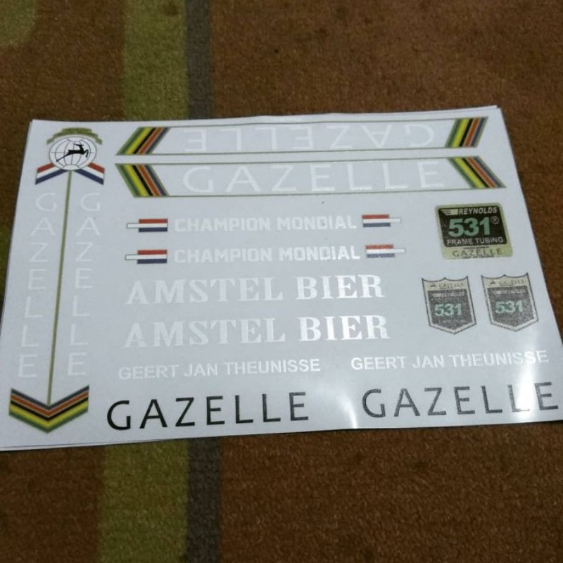 Jual Sticker decal frame sepeda balap road bike jadul vintage GAZELLE ...