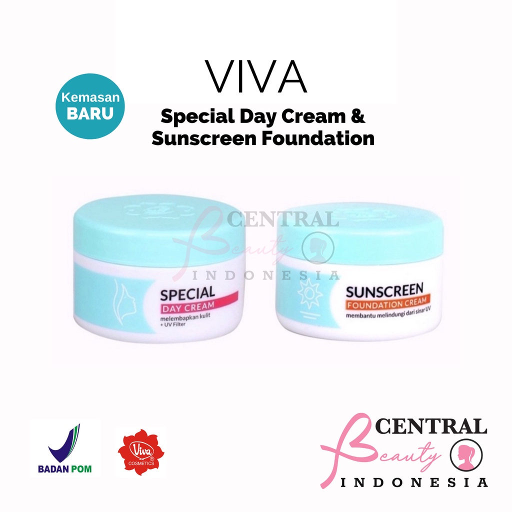 Jual VIVA Central Beauty Sunscreen Foundation - Special Day Cream Viva ...