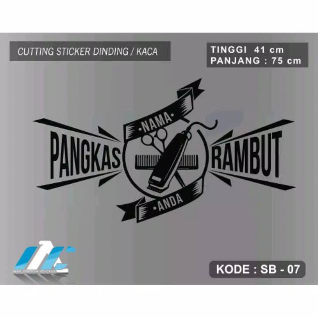 Jual stiker pangkas rambut kaca stiker pangkas rambut dinding stiker ...