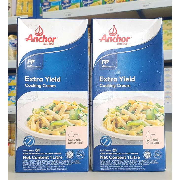 Jual Anchor Extra Yield 1 Liter / Cooking Cream Anchor 1 Liter | Shopee ...