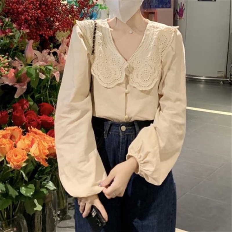 Jual [ANDIN]Blouse Korean wanita lengan panjang | Shopee Indonesia
