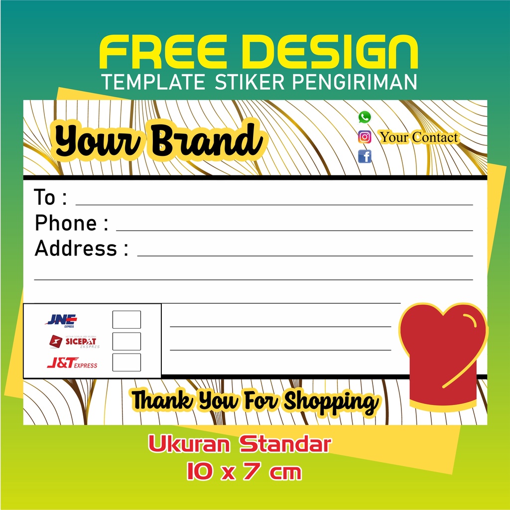 Jual Stiker label pengiriman custom design waterproof+ | Shopee Indonesia