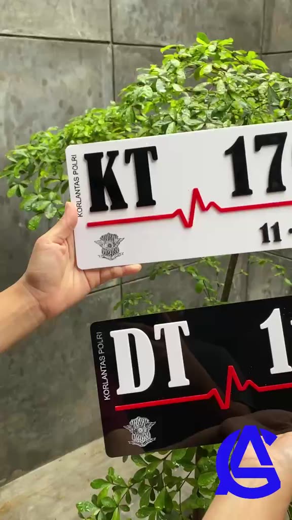Jual Plat Nomor Mobil Putih Akrilik Font Baru Timbul Custom Variasi ...