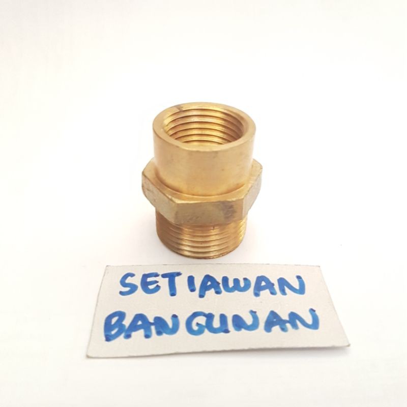 Jual Nepel Kuningan Sok Drat Dalam 1/2" x Sok Drat Luar 3/4" | Shopee Indonesia