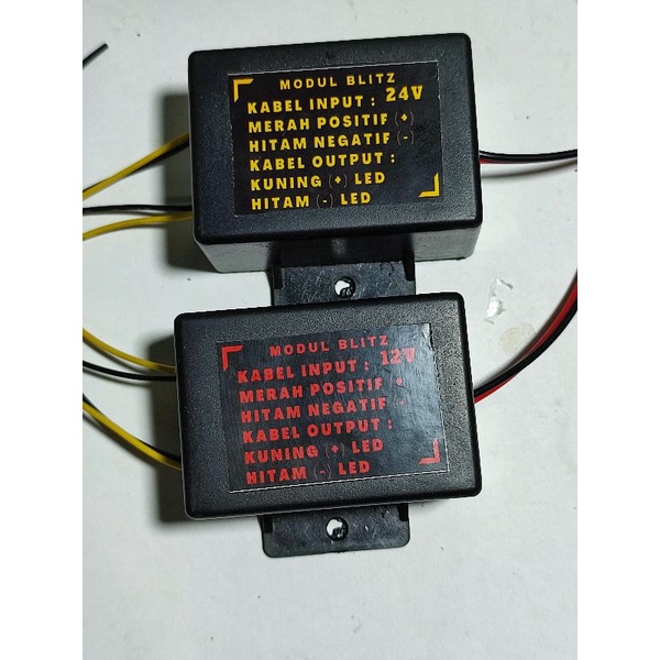 Jual MODUL LAMPU LED BLITZ 2 OUTPUT 12 VOLT/24 VOLT pakai relay ...