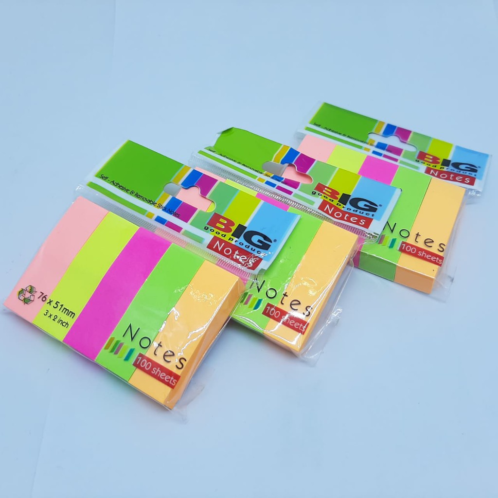 Jual POST IT BIG WARNA TUMPUK/WARNA-WARNI | Shopee Indonesia