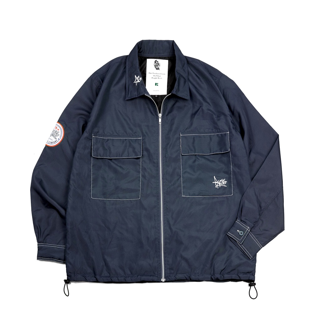 Jual Russ Jacket Bomber Pria Urbans Navy Blue ( Up To Big Size ...