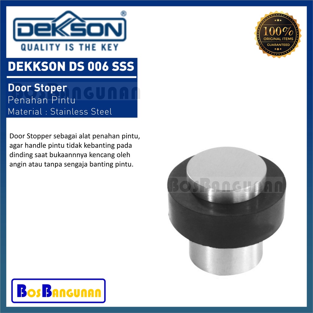 Jual Door Stopper Dekkson DS 006 / Penahan Pintu Dekkson / DOOR STOPPER DEKKSON DS 006 SSS ...