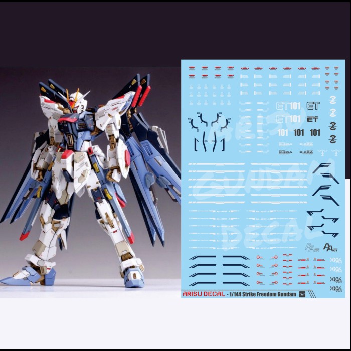 Jual Water Slide Decal Gundam Freedom / Strike Freedom HG RG 1/144 ...