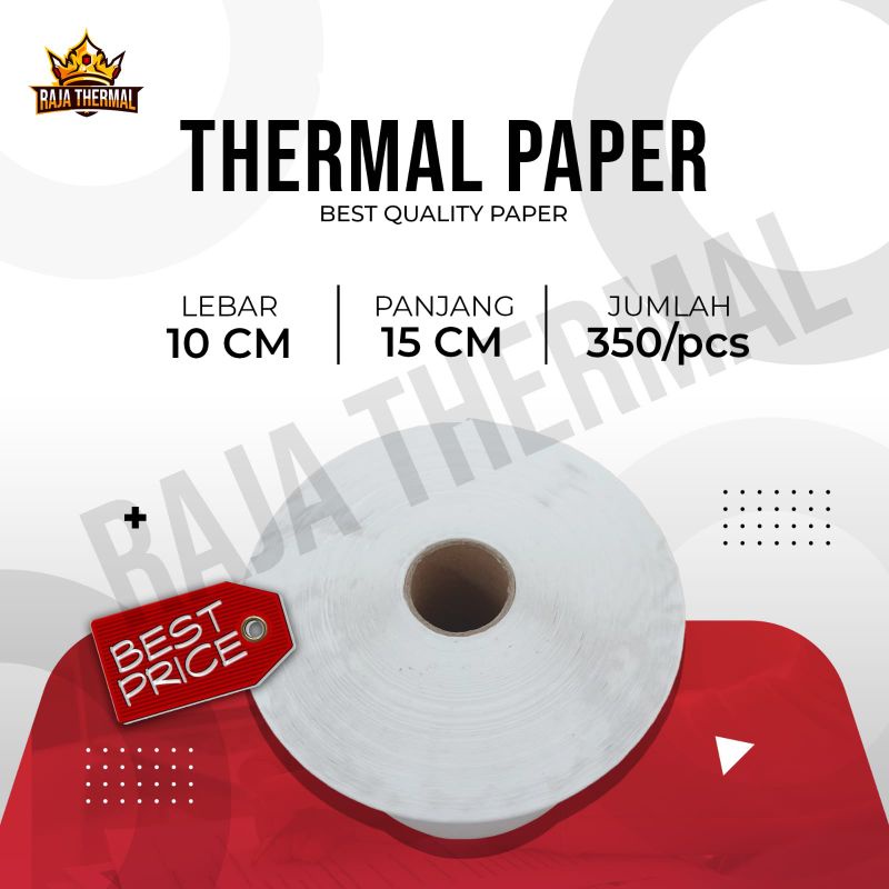Jual LABEL STICKER THERMAL 100x150MM A6 STICKER BARCODE 350 LEMBAR ...
